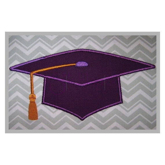 Graduation Cap Applique Design Machine Embroidery Designs