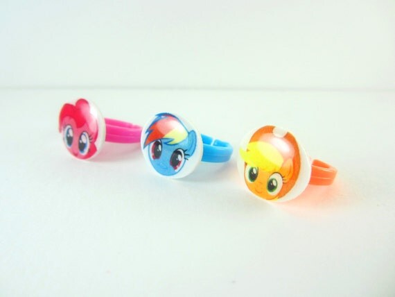 Items similar to My Little Pony Rings, My Little Pony Jewelry, My ...