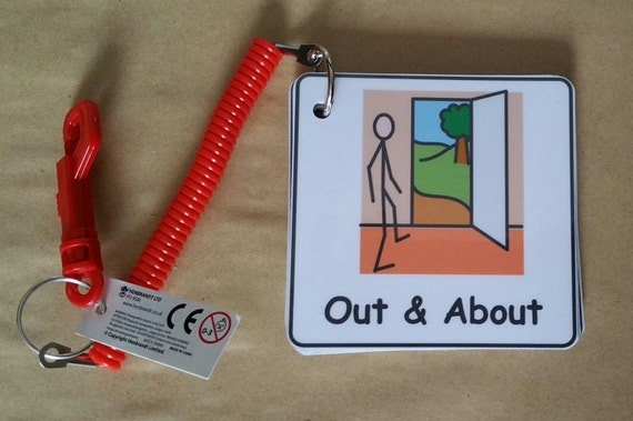 Communication Keyring Out & About Symbols Visual Support