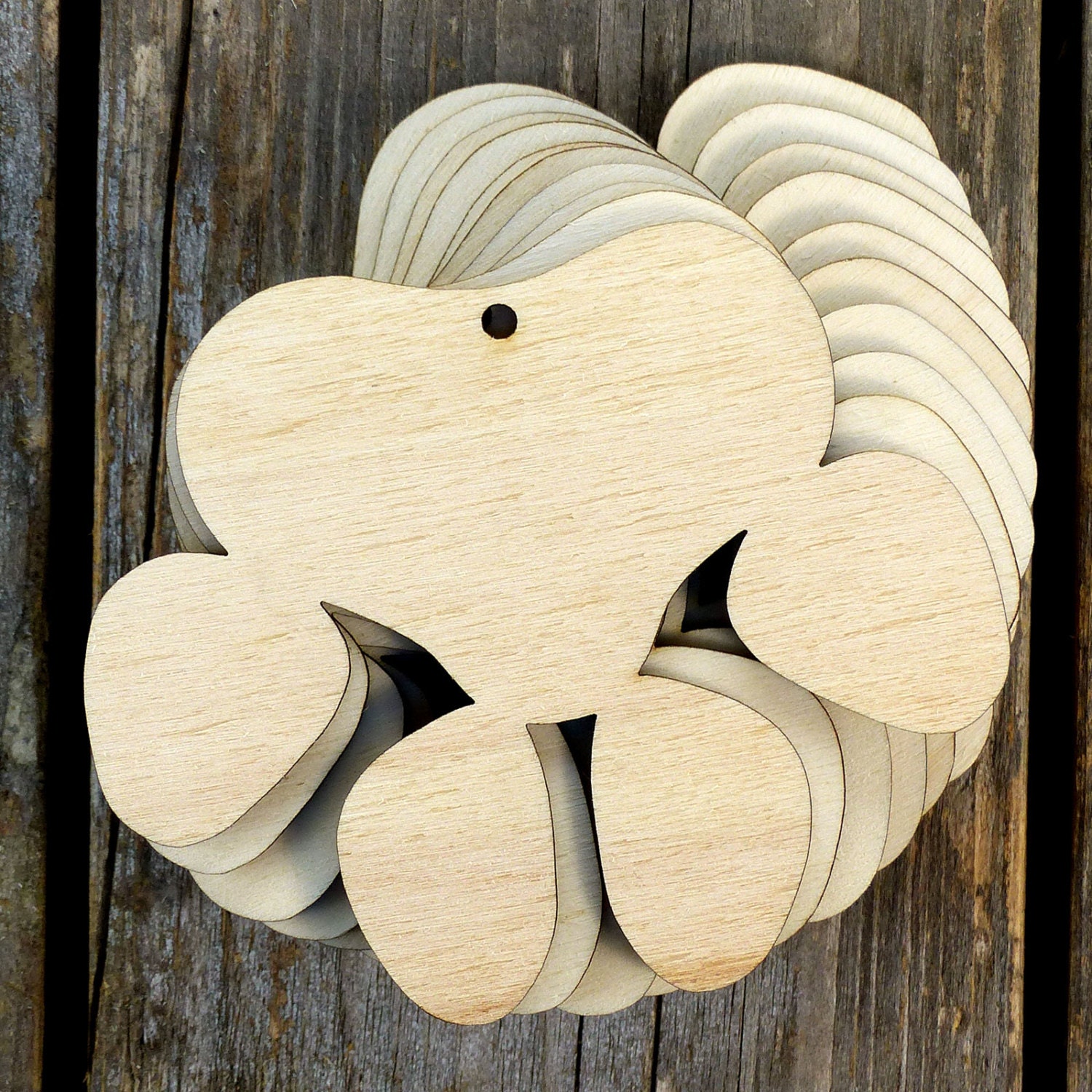 10x Wooden Dog Paw Prints Craft Shapes 3mm Plywood Pet Animal
