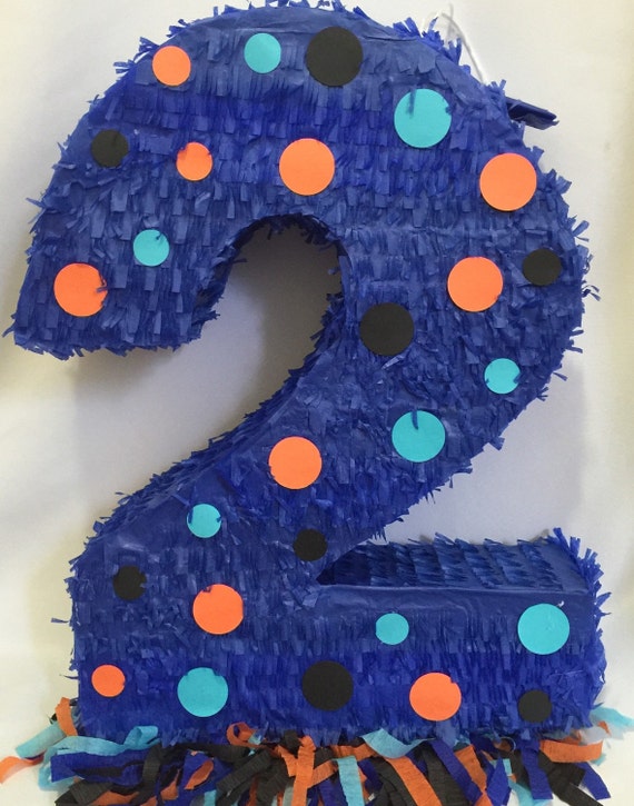 Large Number Two Pinata Second Birthday Pinata by Theperfectpinata