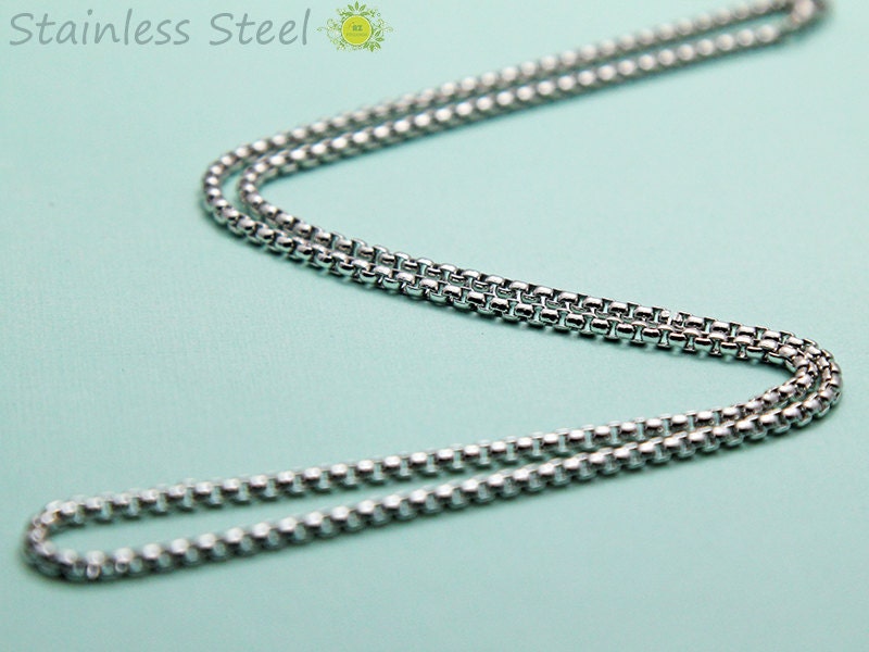 20pcs Stainless Steel Rolo chain-Rolo Loop Chain with Lobster