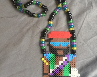 Perler bead jewelry | Etsy