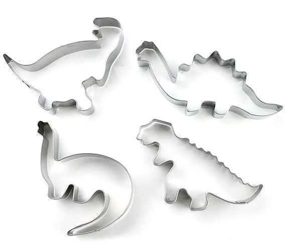 Four Piece Dinosaur Cookie Cutter Set