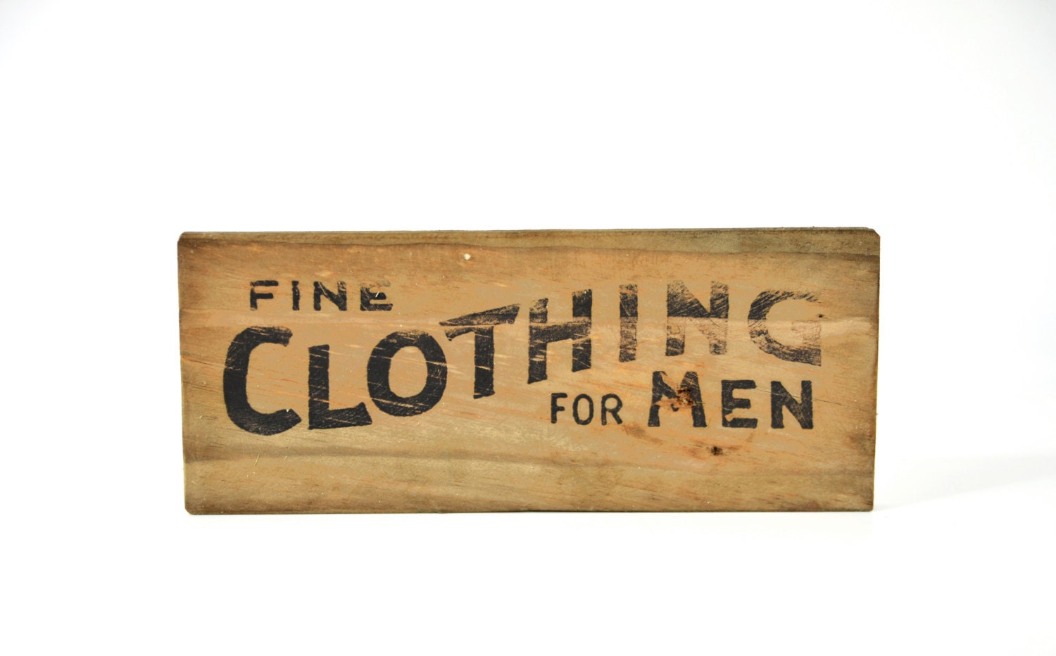 FINE CLOTHING For MEN Rustic Vintage Wooden Sign by MuccioShop