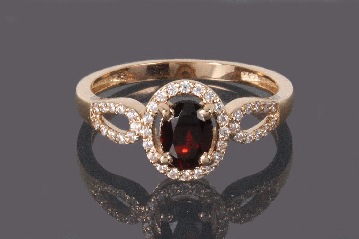 Garnet ring 14k gold ring Gemstone ring Garnet ring gold