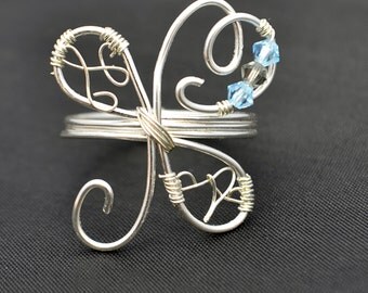 Wire name ring | Etsy