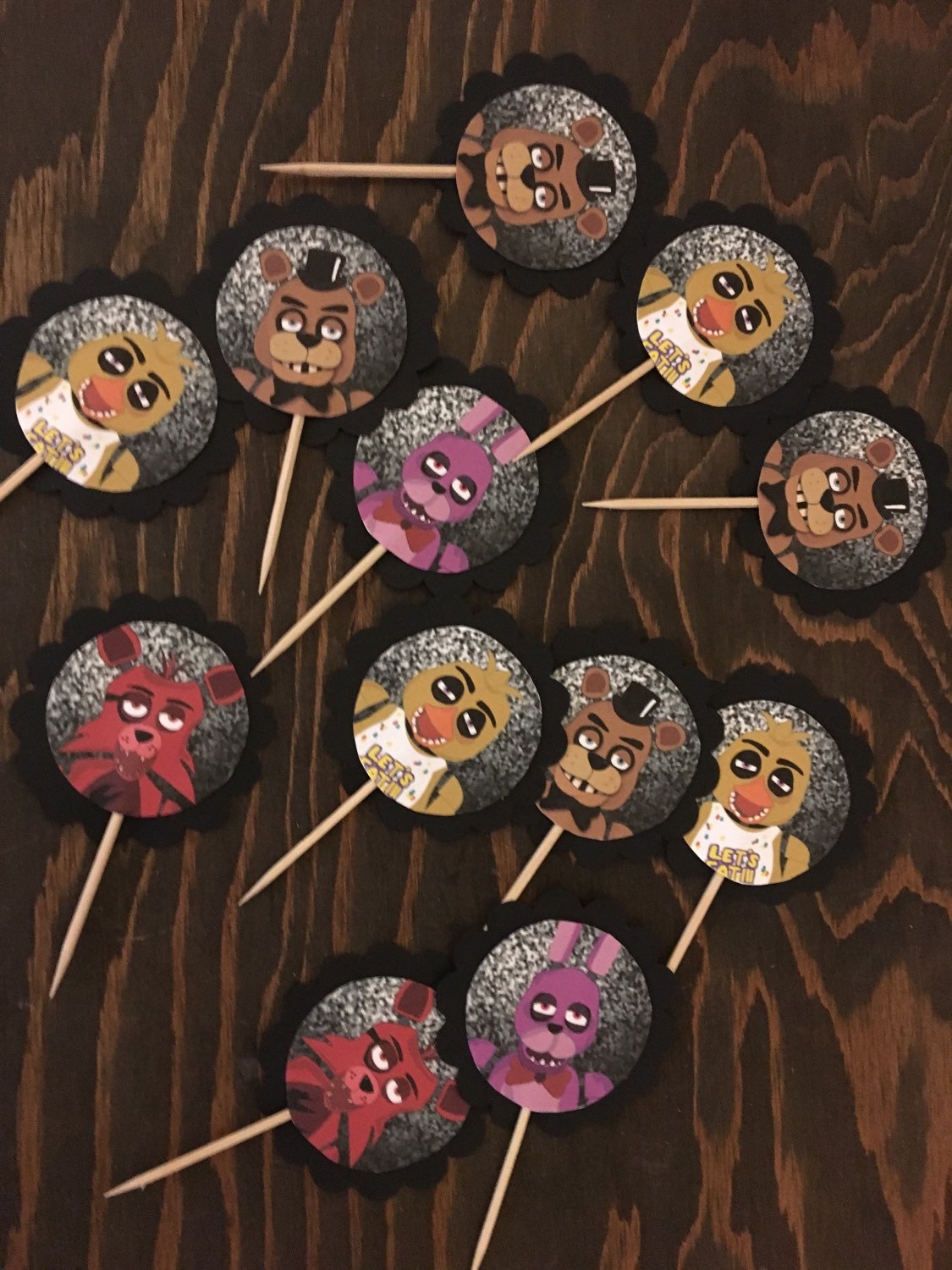 FNAF cupcake toppers