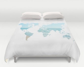 World map bedding | Etsy