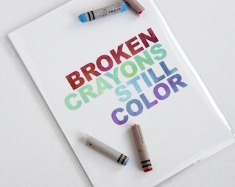 Broken crayons | Etsy
