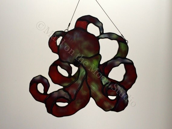 Items similar to Stained Glass Octopus on Etsy