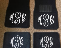 Unique monogrammed car mats related items | Etsy