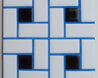 Blue and white tiles | Etsy