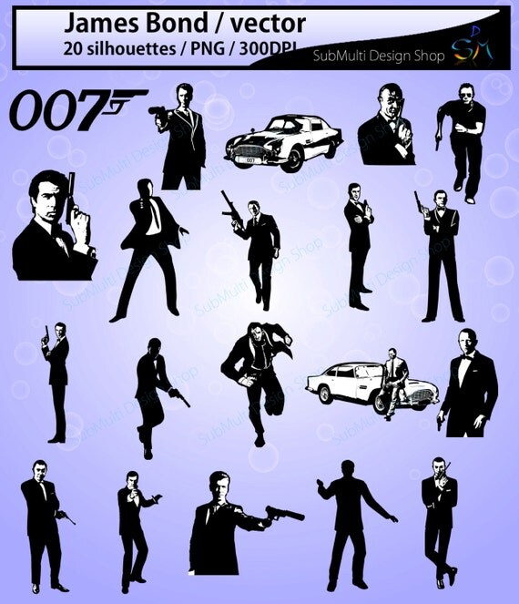 20 james bond / jamesbond / james bond silhouette / james bond