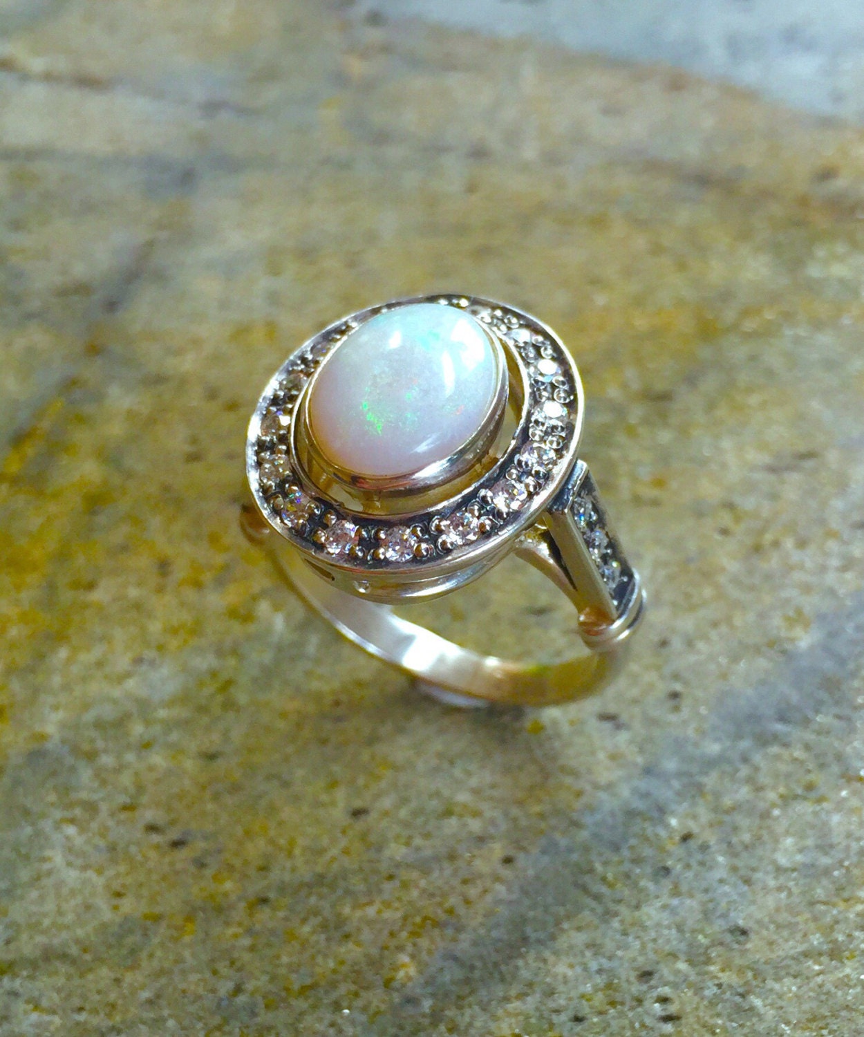 Opal Ring Natural Opal Ring Australian Opal Natural Opal