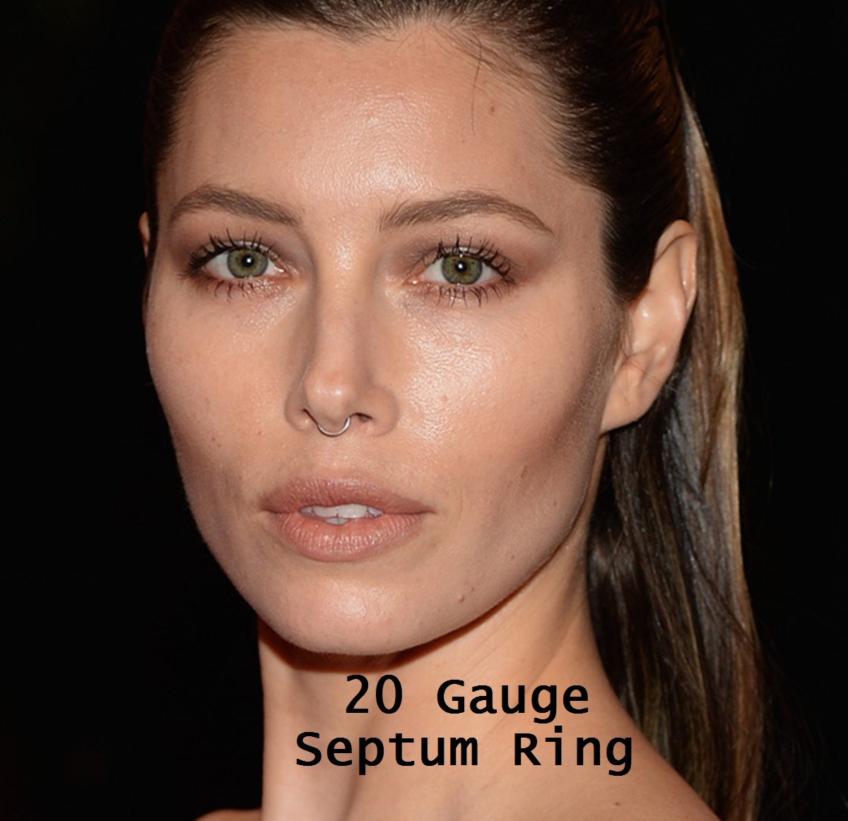 20g Fake Septum Ring Simple Silver