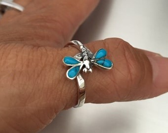 Dragonfly toe ring | Etsy