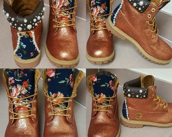 Custom timberlands | Etsy