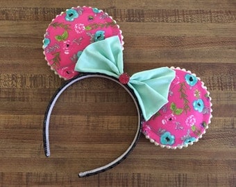 Floral mouse ears | Etsy