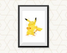 Popular items for pikachu print on Etsy