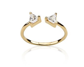 Two stone ring | Etsy