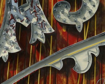 Neon sign painting | Etsy