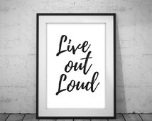 Unique live out loud related items | Etsy