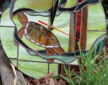 Unique stained glass clock related items | Etsy