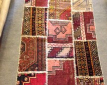 Unique patchwork carpet related items | Etsy