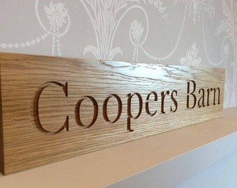 Bespoke Hand Carved Wooden House Signs