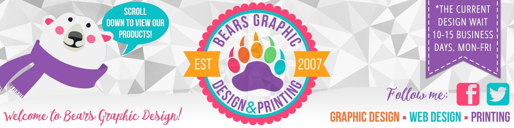 Custom Etsy Shop Banners Business Cards by BearsGraphicDesign