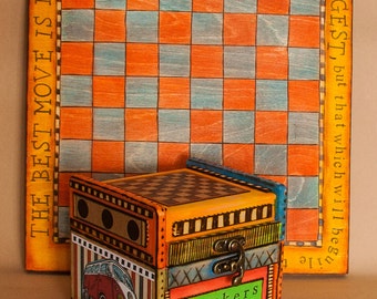 Unique checker board related items | Etsy