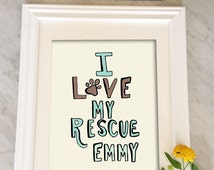 Unique rescue dog sign related items | Etsy