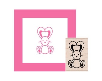 Leaping Bunny Rubber Stamp