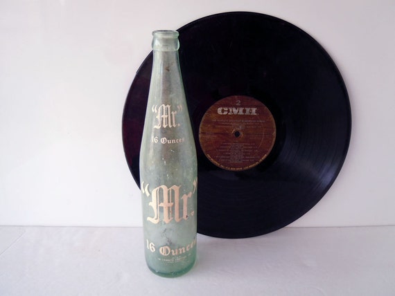 Vintage 1960s Mr. Cola Glass Bottle Pop Bottle by RecycledWares