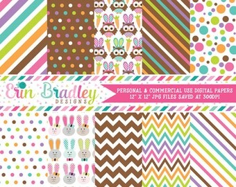 Bumble Bee Commercial Use Digital Paper Pack Chevron Stripes