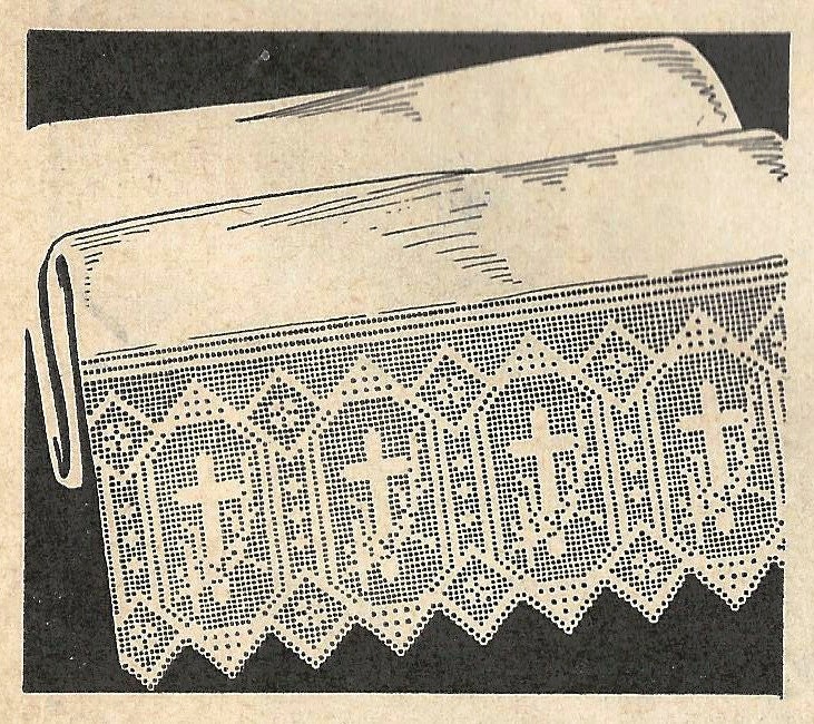 Altar Cloth Lace Crochet PATTERN 5901 Beautiful Crosses in