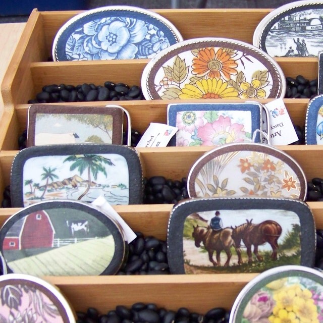 Upcycled Broken China Jewelry and Belt Buckles by ArtcycledMosaics