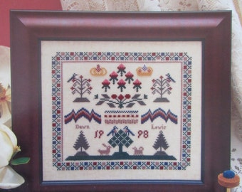 Mary Blair Sampler / Cross stitch sampler pattern / Original