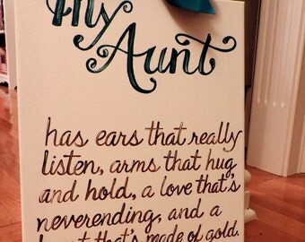 Unique aunt signs related items | Etsy