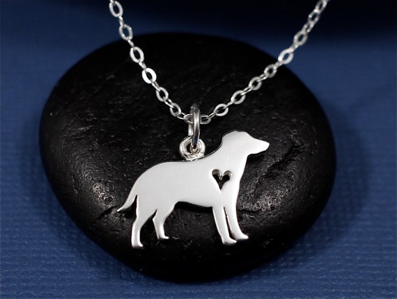 Labrador Retriever Necklace Sterling by prettytwistedjewelry