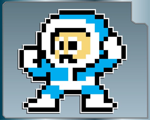 ICE MAN Sprite from Mega Man 8 Bit Vinyl Decal Sticker Iceman