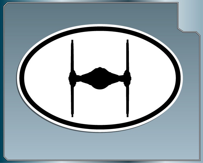 TIE FIGHTER euro style vinyl decal No. 1 sticker from Star