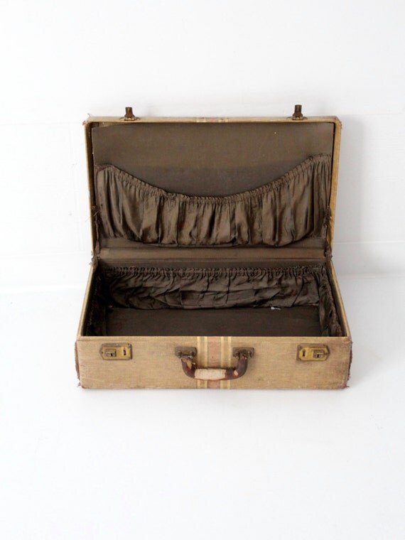 vintage striped suitcase vintage hard case luggage