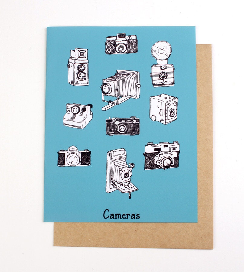 Camera Card 4x5 Blank by JodiLynnDoodles on Etsy