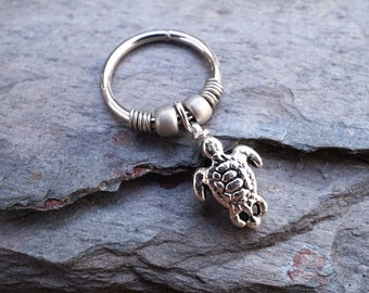 16 Gauge CBR Cartilage Hoop Earring White by MidnightsMojo on Etsy