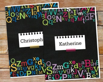 Girls school folders | Etsy