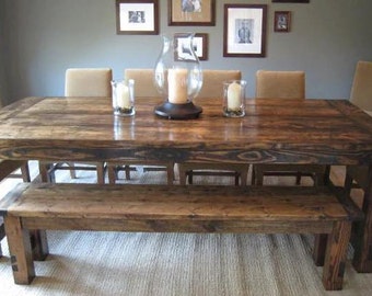 Distressed bench | Etsy