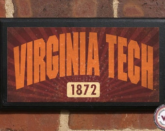 Virginia tech sign | Etsy