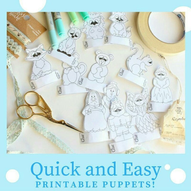 Kids Felt Mask Patterns & Felt Finger Puppet by EbonyShaeDesigns